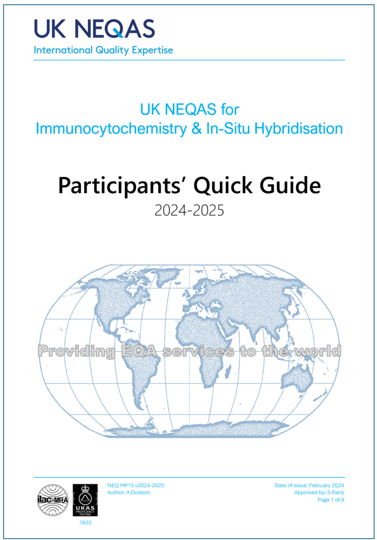 Participants’ Manual & Participants’ Quick Guide – UK NEQAS – ICC & ISH